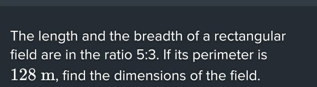 The length and the breadth of a rectangular field are in the ratio 5:3. I..