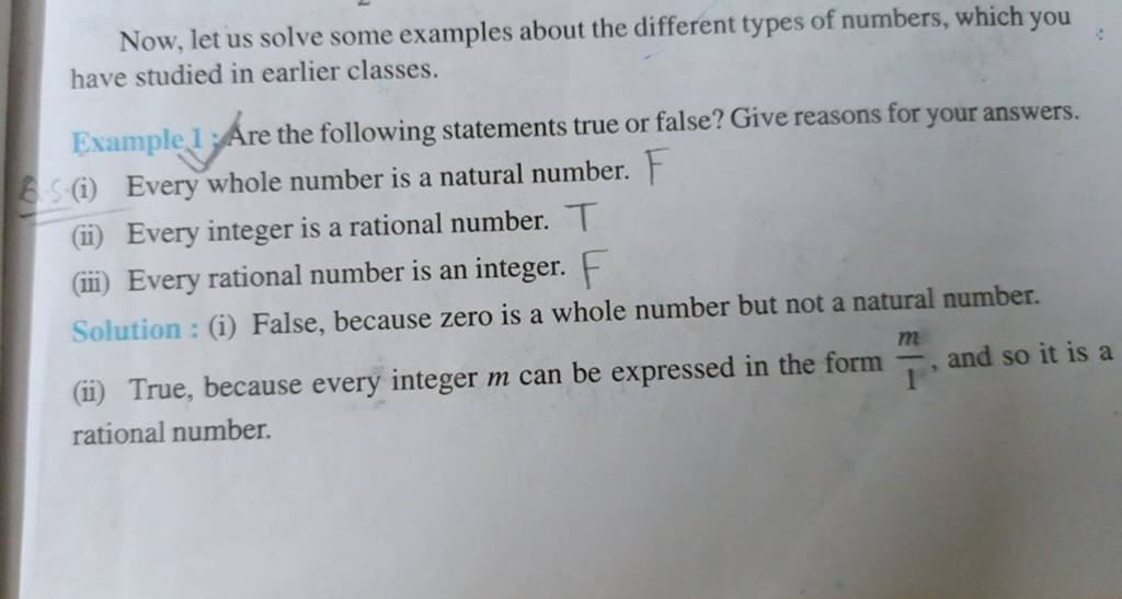 Now, let us solve some examples about the different types of numbers, whi..