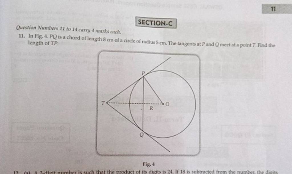 11 SECTION.C Question Numbers 11 to 14 carry 4 marks mach. 11. In Fig. 4...