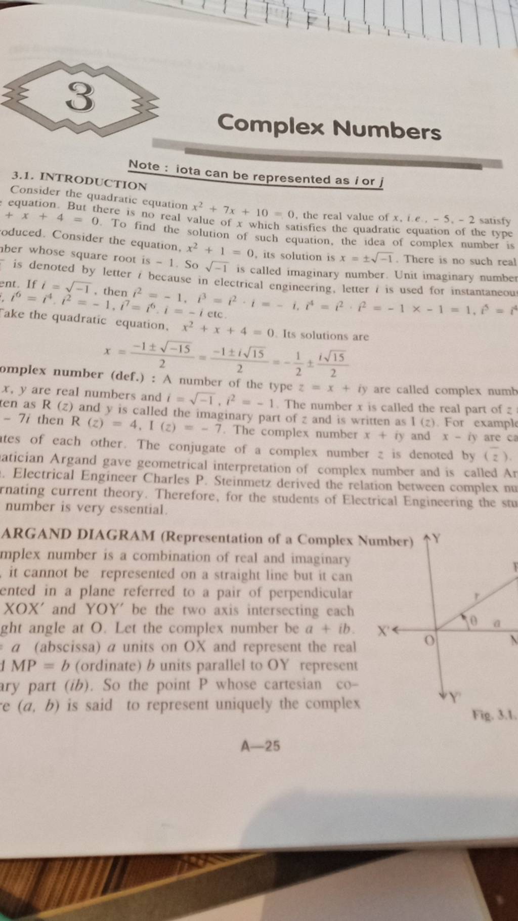 Complex Numbers Note Iota Can Be Represented As I Or J 31 Introductio