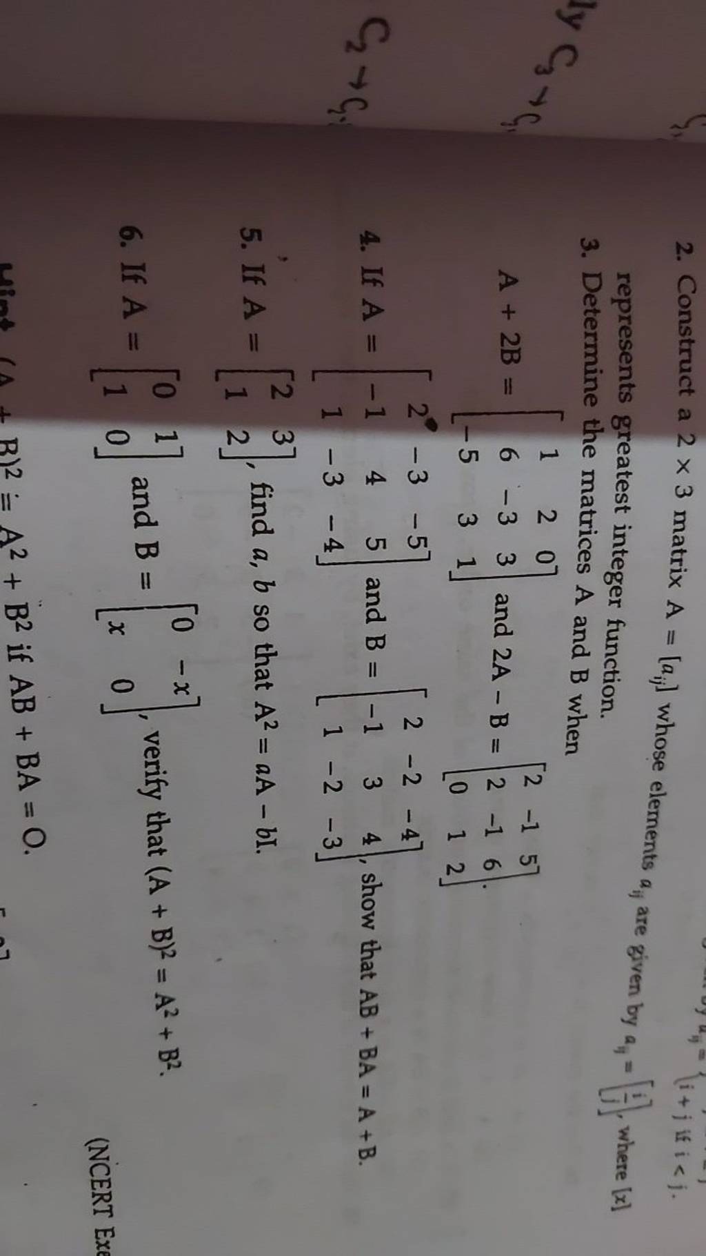 2 Construct A 2×3 Matrix A Aij Whose Elements Aij Are Given By Aij