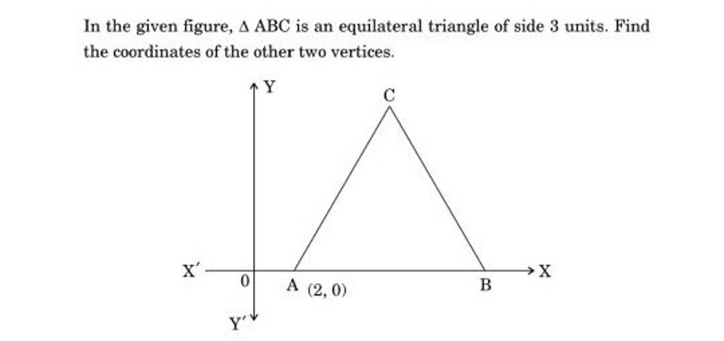 In The Given Figure Abc Is An Equilateral Triangle Of Side 3 Units Fin