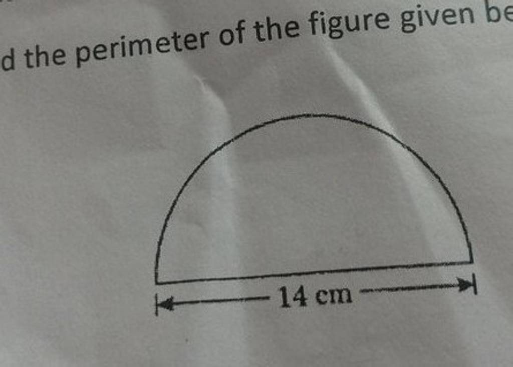 d the perimeter of the figure given | Filo