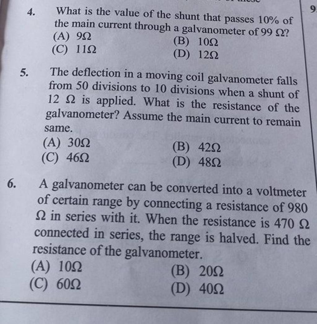 A galvanometer can be converted into a voltmeter of certain range by conn..