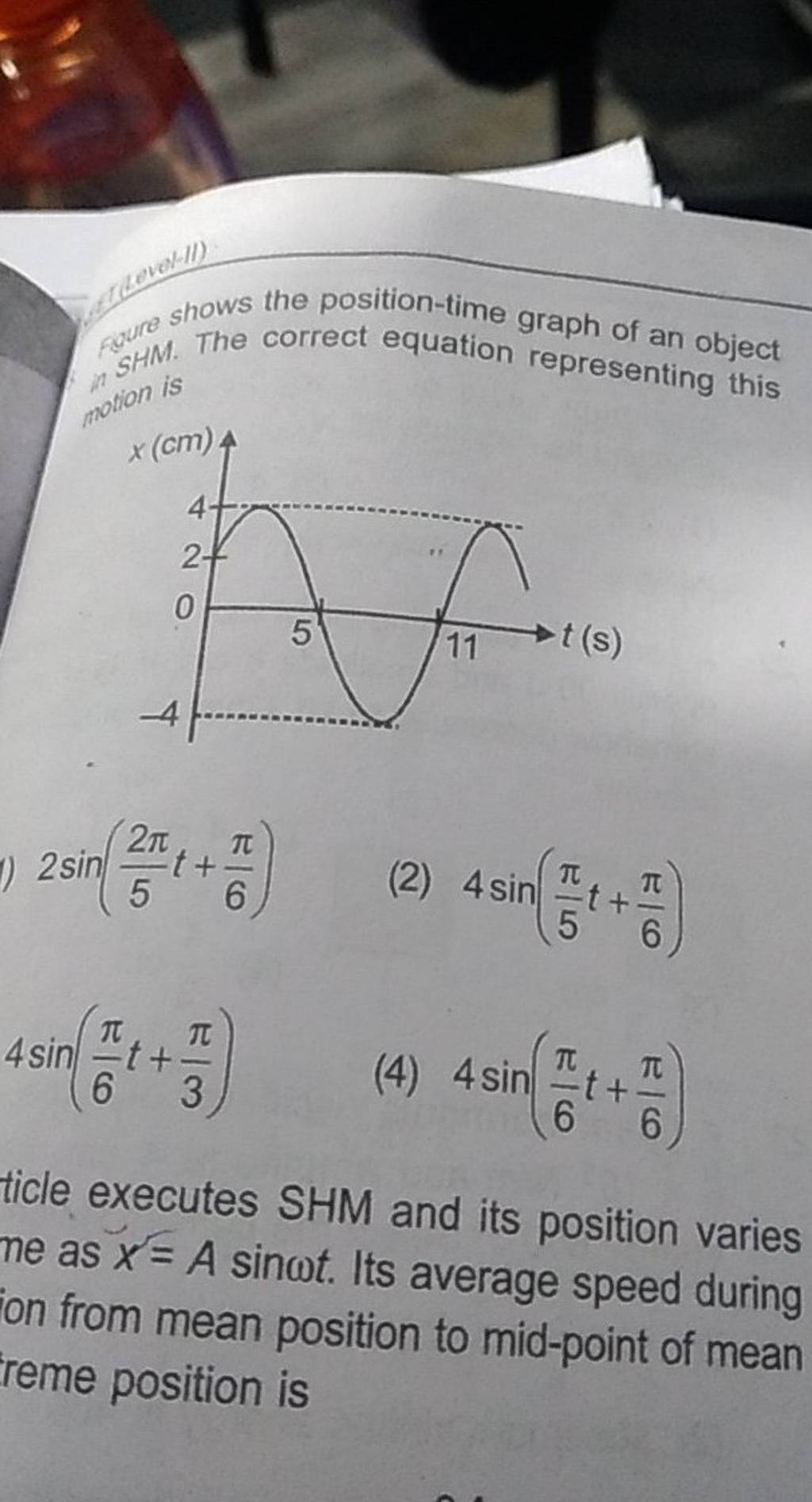 Qure Shows The Position Time Graph Of An Object Nshm The Correct Equatio