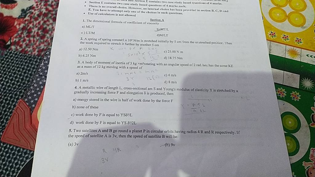- Section E contains two case study based queations of 4 marks each; - Th..