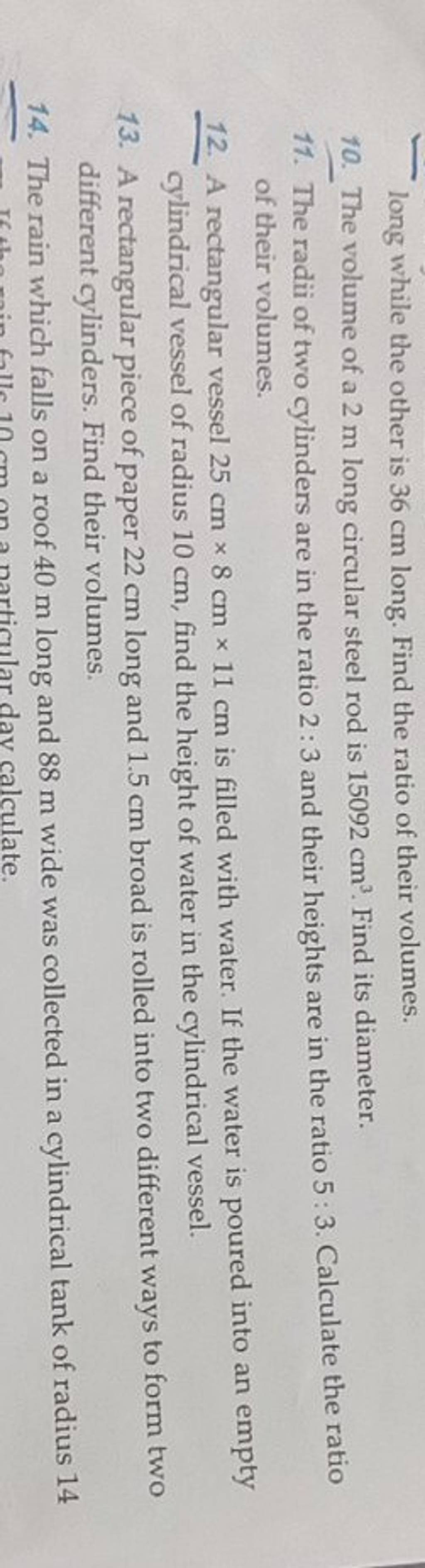 Long While The Other Is 36 Cm Long Find The Ratio Of Their Volumes 10 long-while-the-other-is-36-cm-long-find-the-ratio-of-their-volumes-10