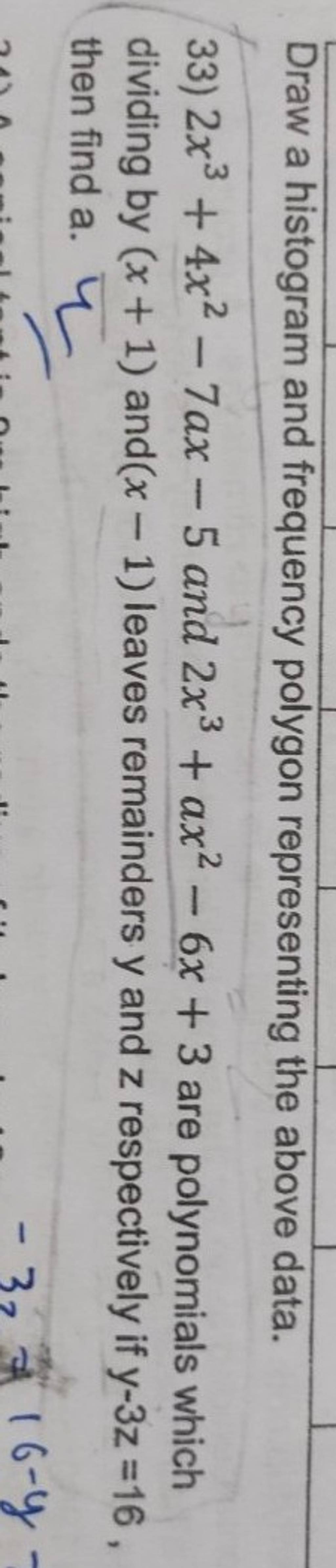 Draw A Histogram And Frequency Polygon Representing The Above Data 33 2