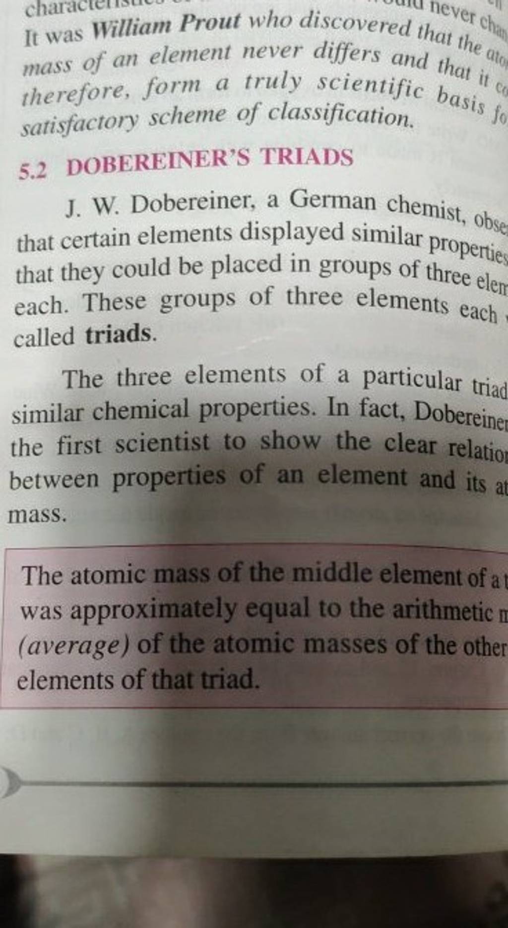 It was William Prout who discovered that the ato mass of an element never..