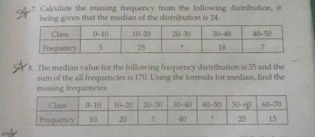 A17. Calculate the missing frequency from the following distribution, it A17. Calculate the missing frequency from the following distribution, it