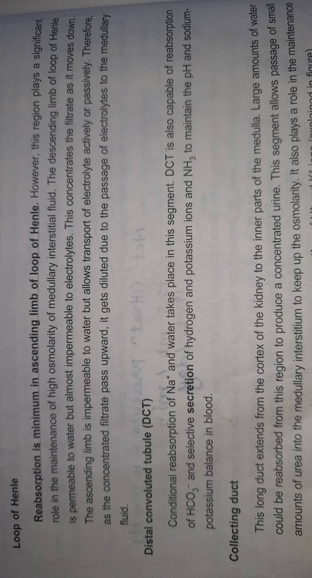 Loop of Henle Reabsorption is minimum in ascending limb of loop of Henle...