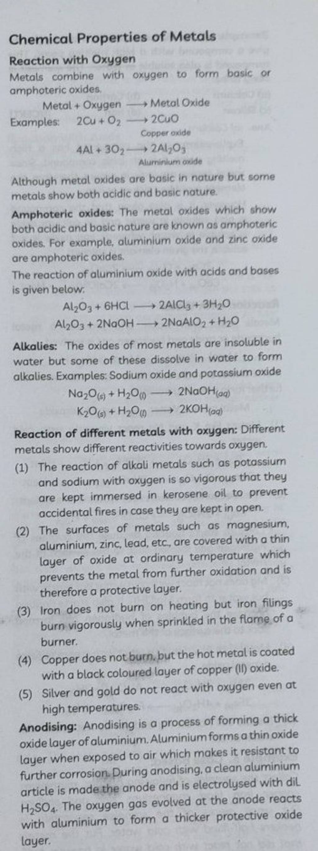 Chemical Properties of Metals Reaction with Oxygen Metals combine with ox..