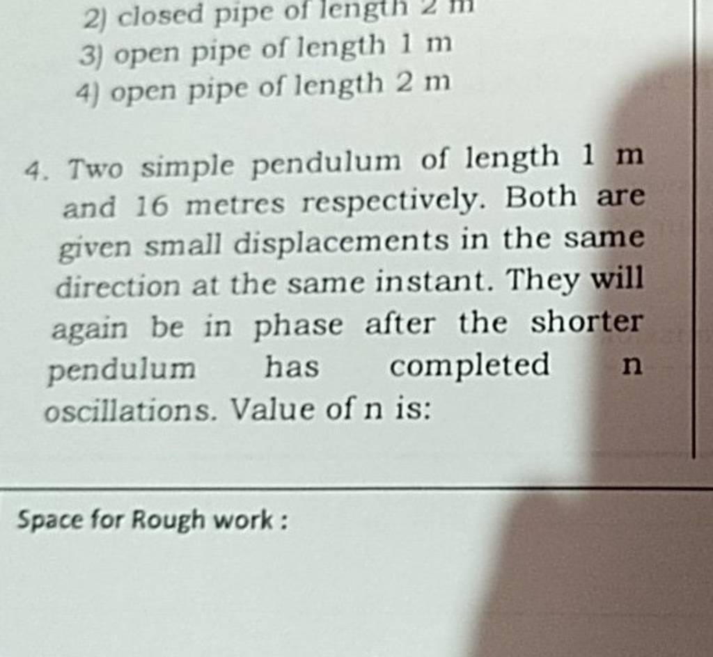 2) closed pipe of length 2 m | Filo