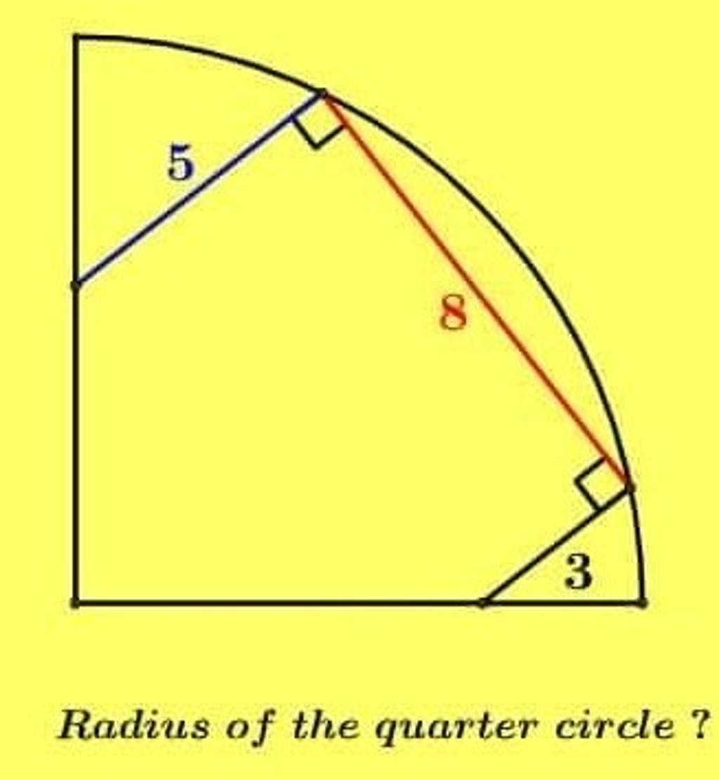 Radius of the quarter circle? | Filo