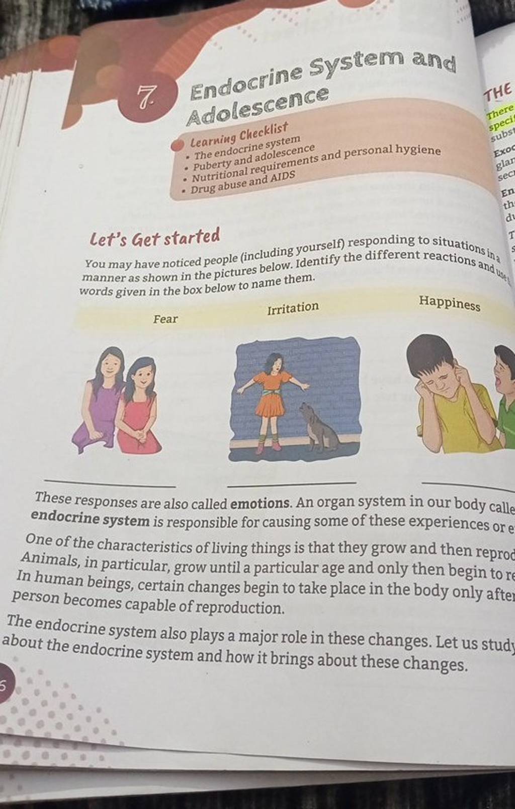 7. Endocrine system and Adolescence learning Checklist - Puberty and adol..