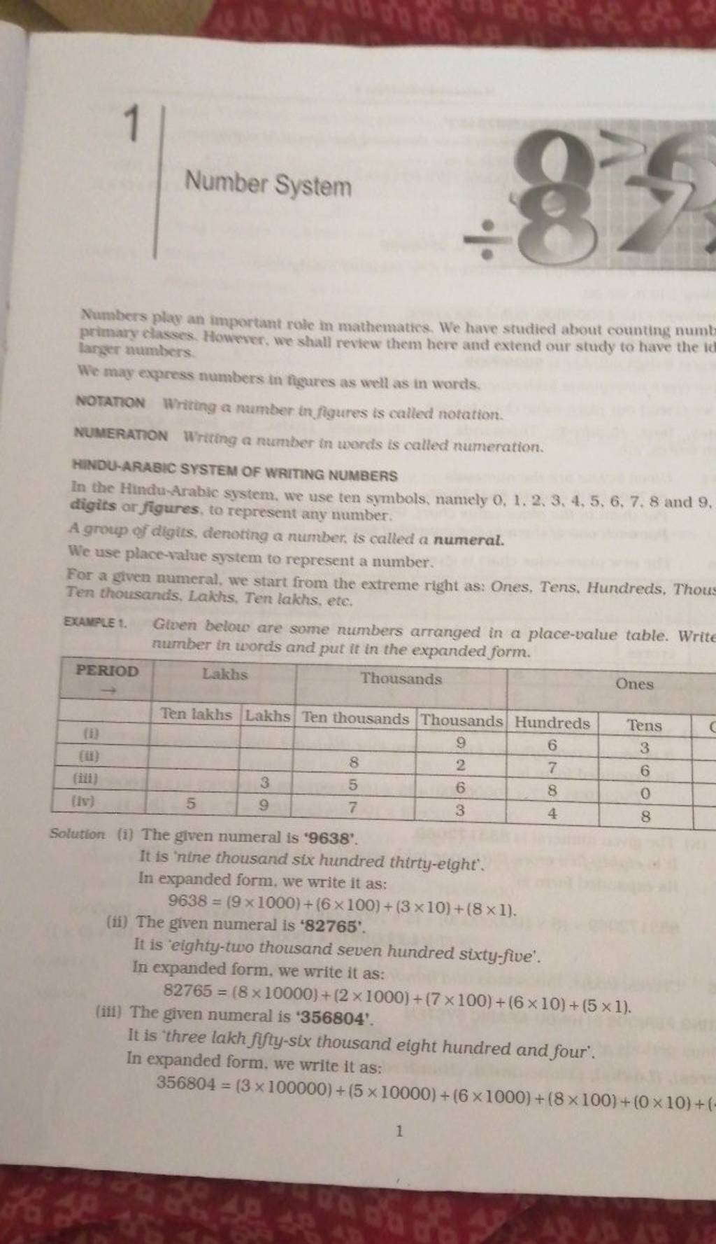 Number System Numbers play an important role in mathematis. We have studi..
