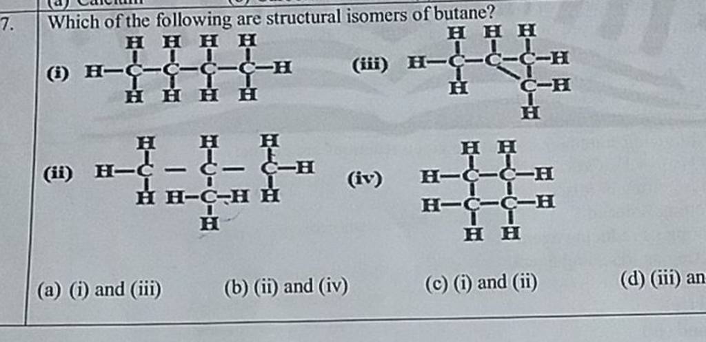 Structural Isomers Of Butane