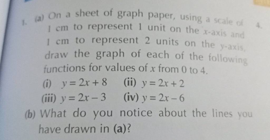 1. (a) On a sheet of graph paper, using a scale of 1 cm to represent 1 un..