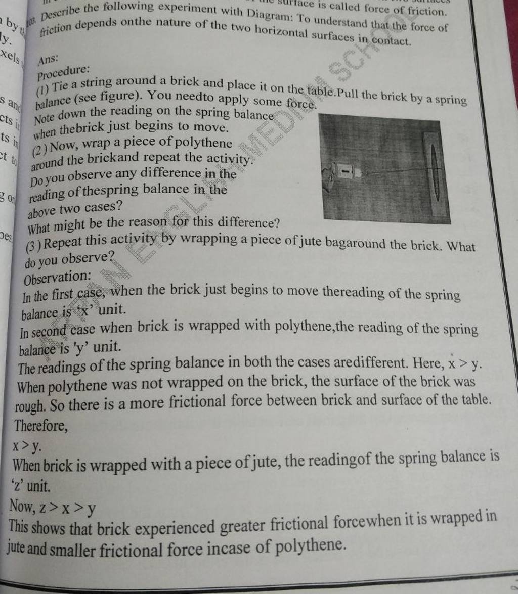 (03. Describe the following experiment with Diagram: To understand that t.. (03. Describe the following experiment with Diagram: To understand that t..