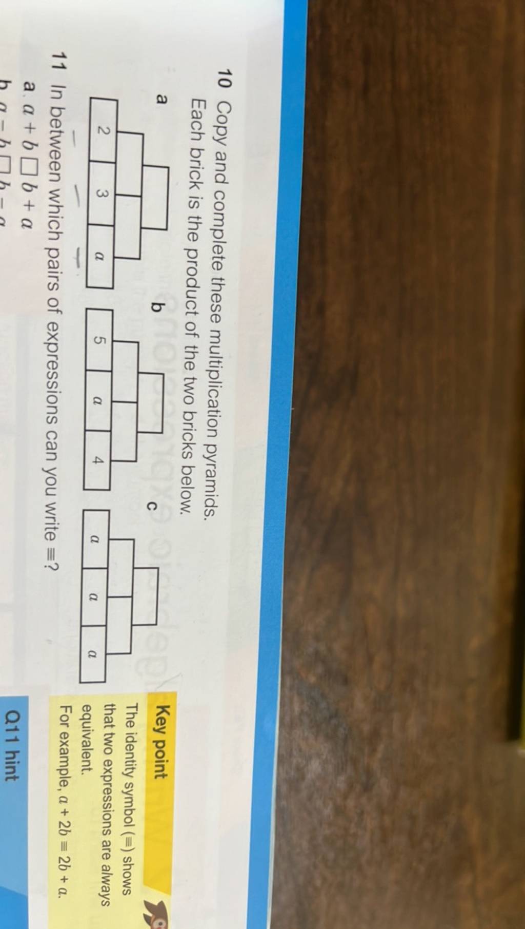 10 Copy and complete these multiplication pyramids. Each brick is the pro..