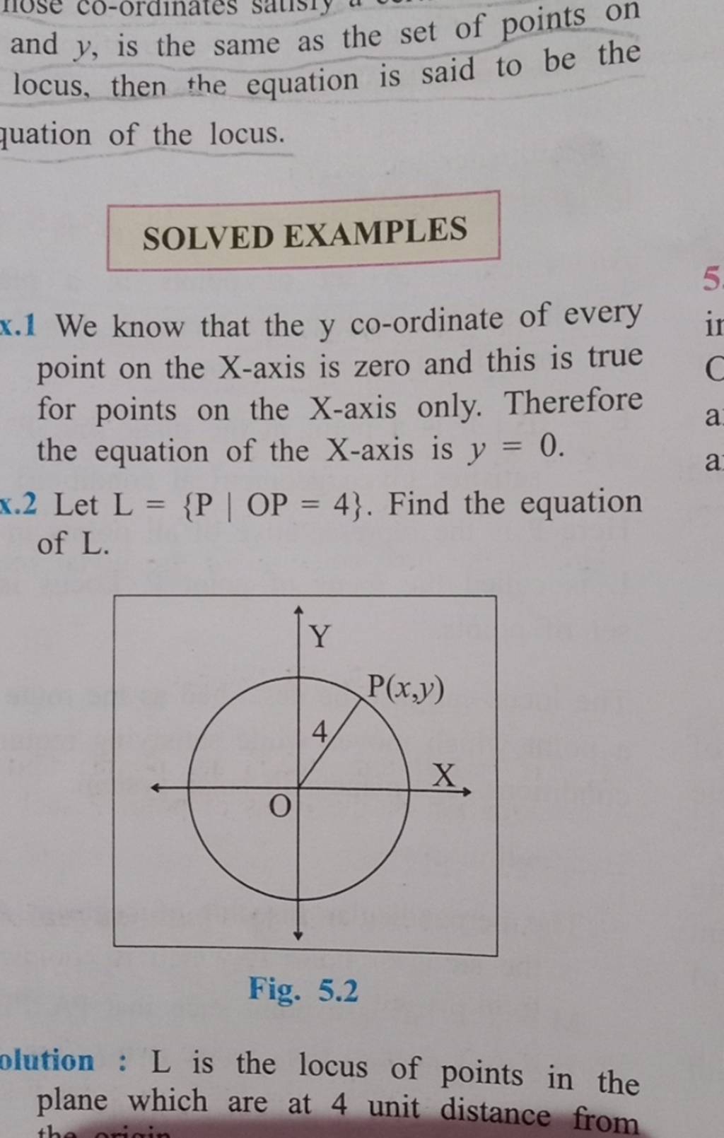 and y, is the same as the set of points on locus, then the equation is sa..