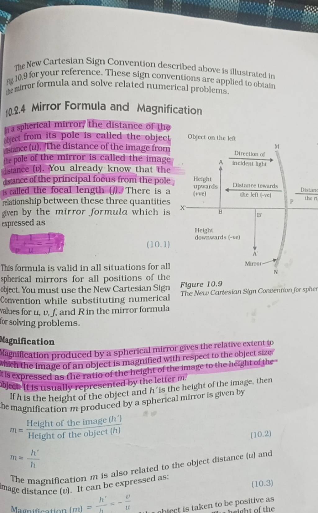 The New Cartesian Sign Convention described above is illustrated in n. 10..