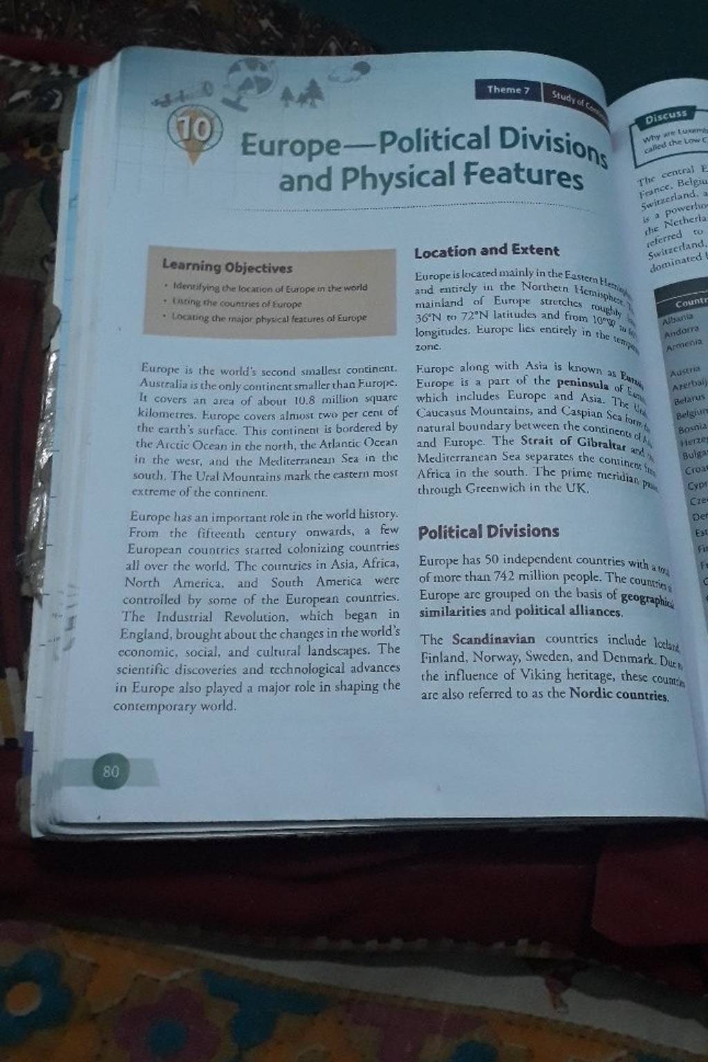 Political and physical features of europe