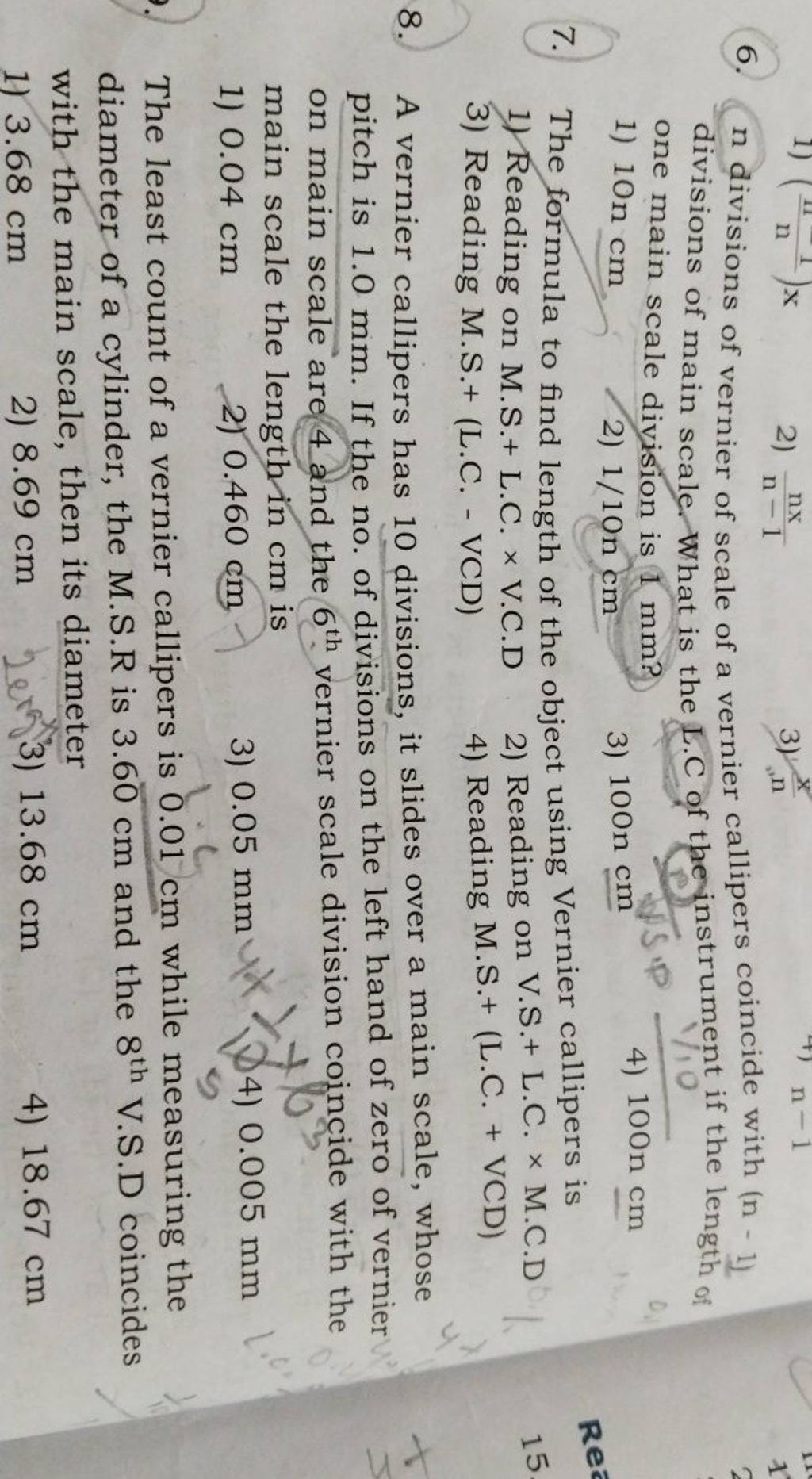 The Formula To Find Length Of The Object Using Vernier Callipers Is Filo The Formula To Find Length Of The Object Using Vernier Callipers Is Filo