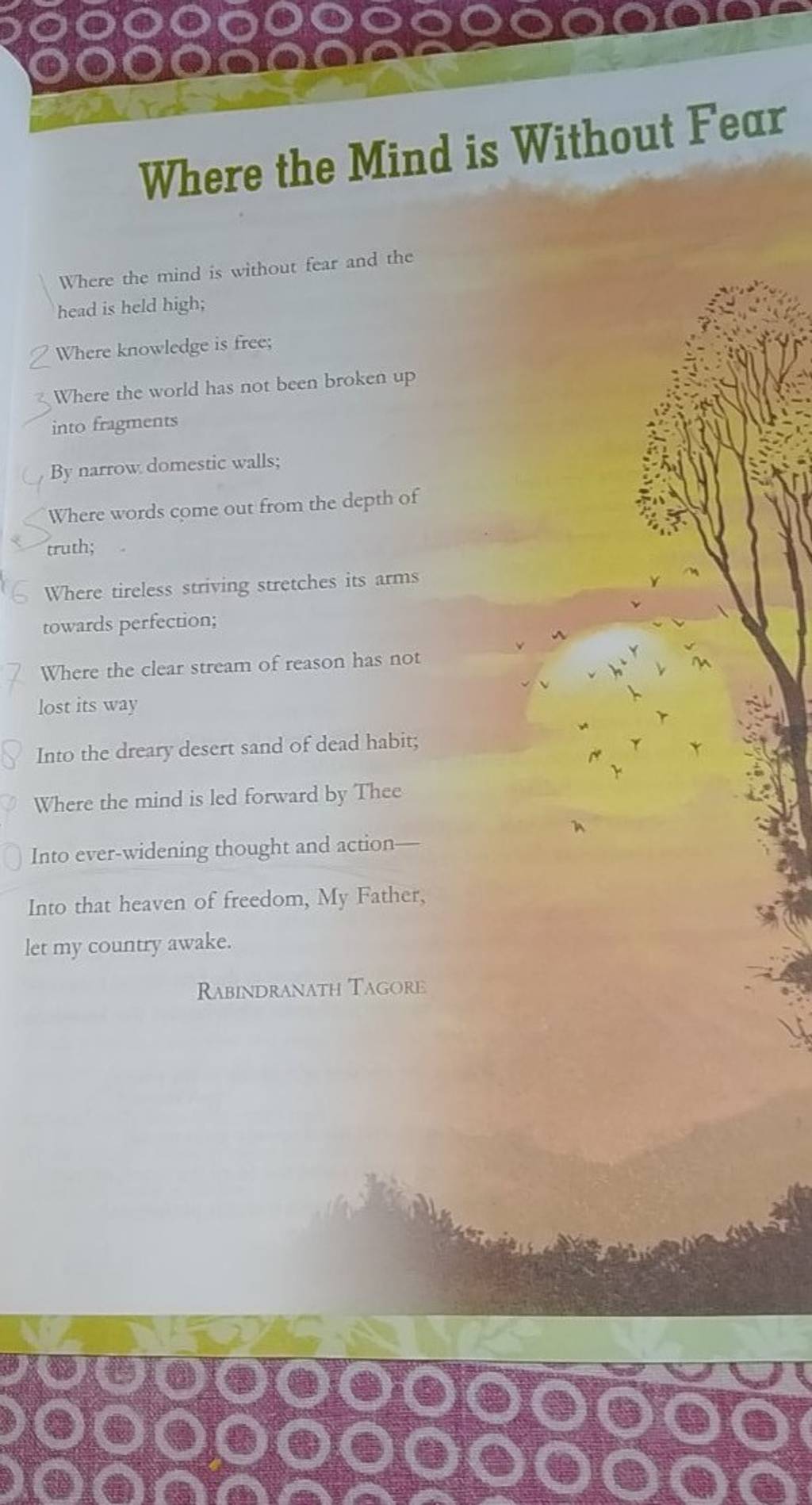 Rabindranath Tagore Poems Where The Mind Is Without Fear