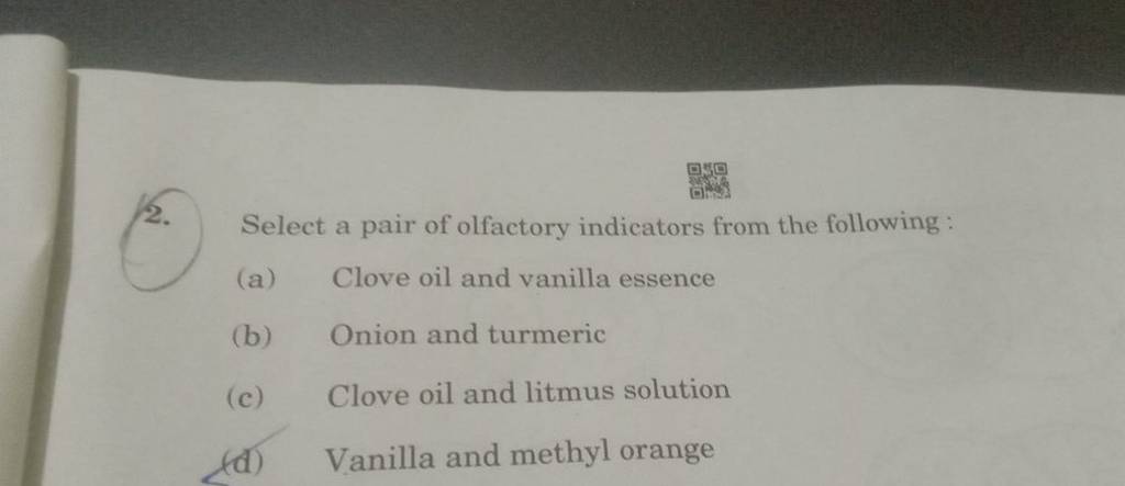 Select a pair of olfactory indicators from the following : | Filo