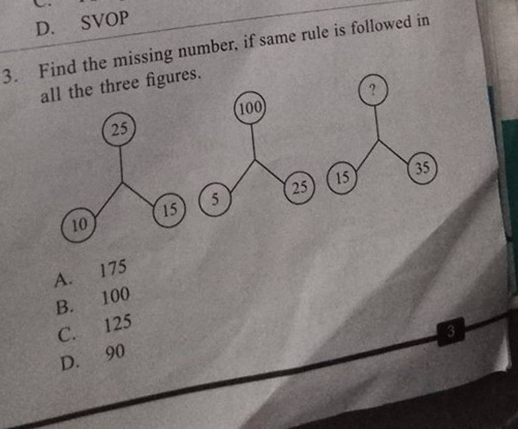 3 Find The Missing Number If Same Rule Is Followed In D Svop All The T
