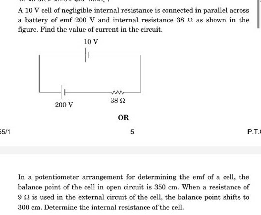 A 10 V cell of negligible internal resistance is connected in parallel ac..