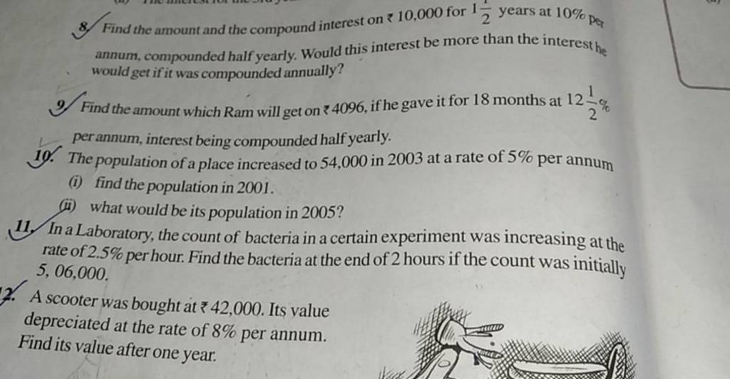 8 Find The Amount And The Compound Interest On 10 000 For 121 Years At 