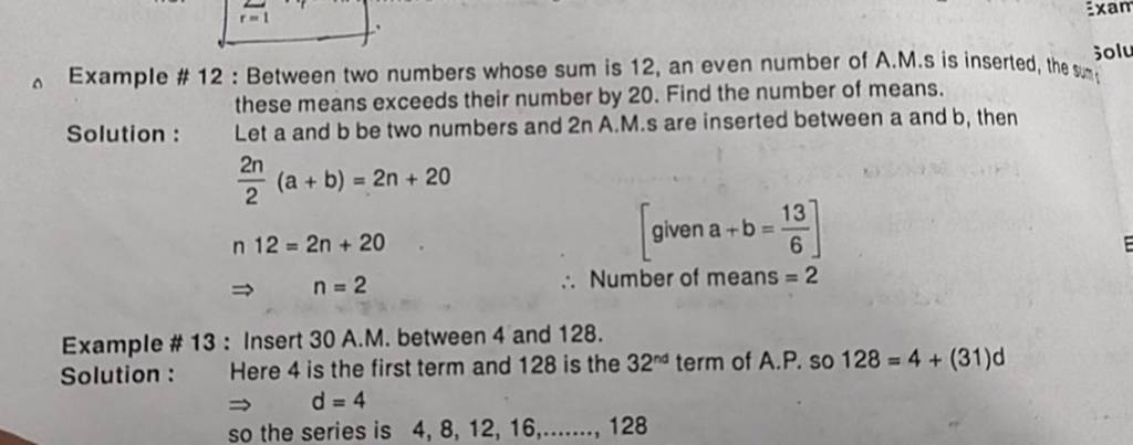 - Example \# 12 : Between two numbers whose sum is 12, an even number of