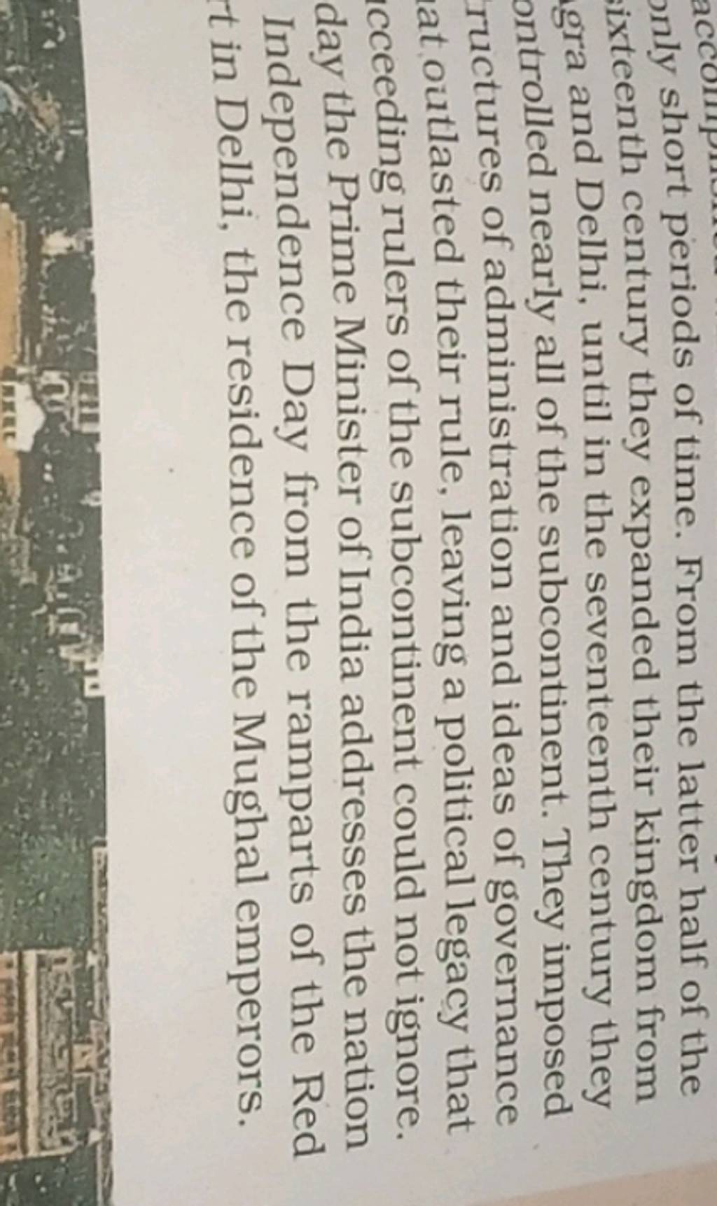 only short periods of time. From the latter half of the ixteenth century