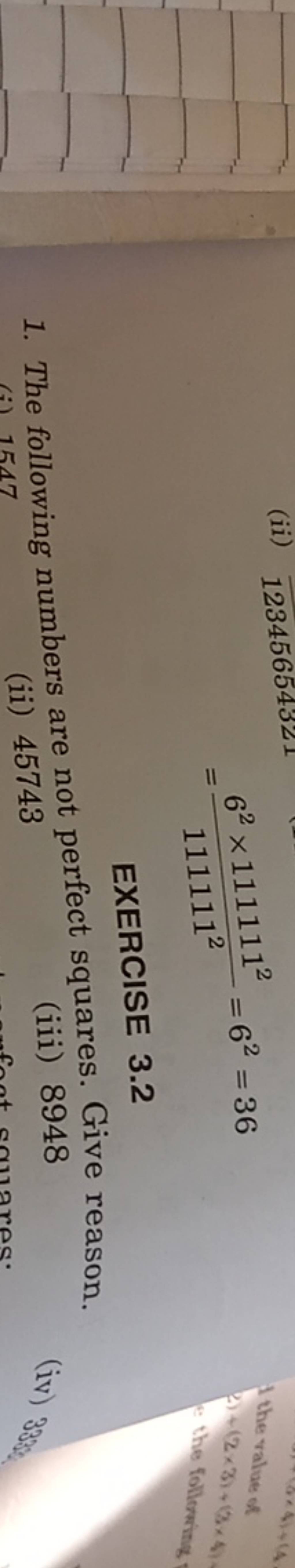  111111262 1111112 62 36 EXERCISE 3 2 1 The Following Numbers Are Not P 