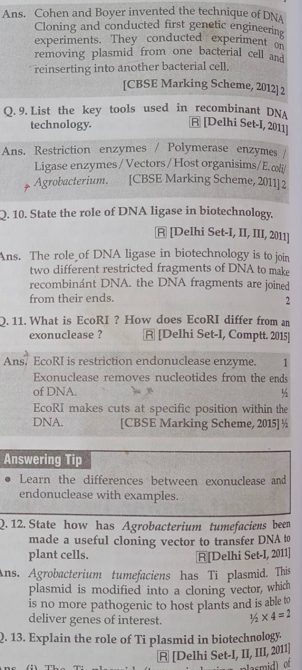 Ans. Cohen and Boyer invented the technique of DNA Cloning and conducted