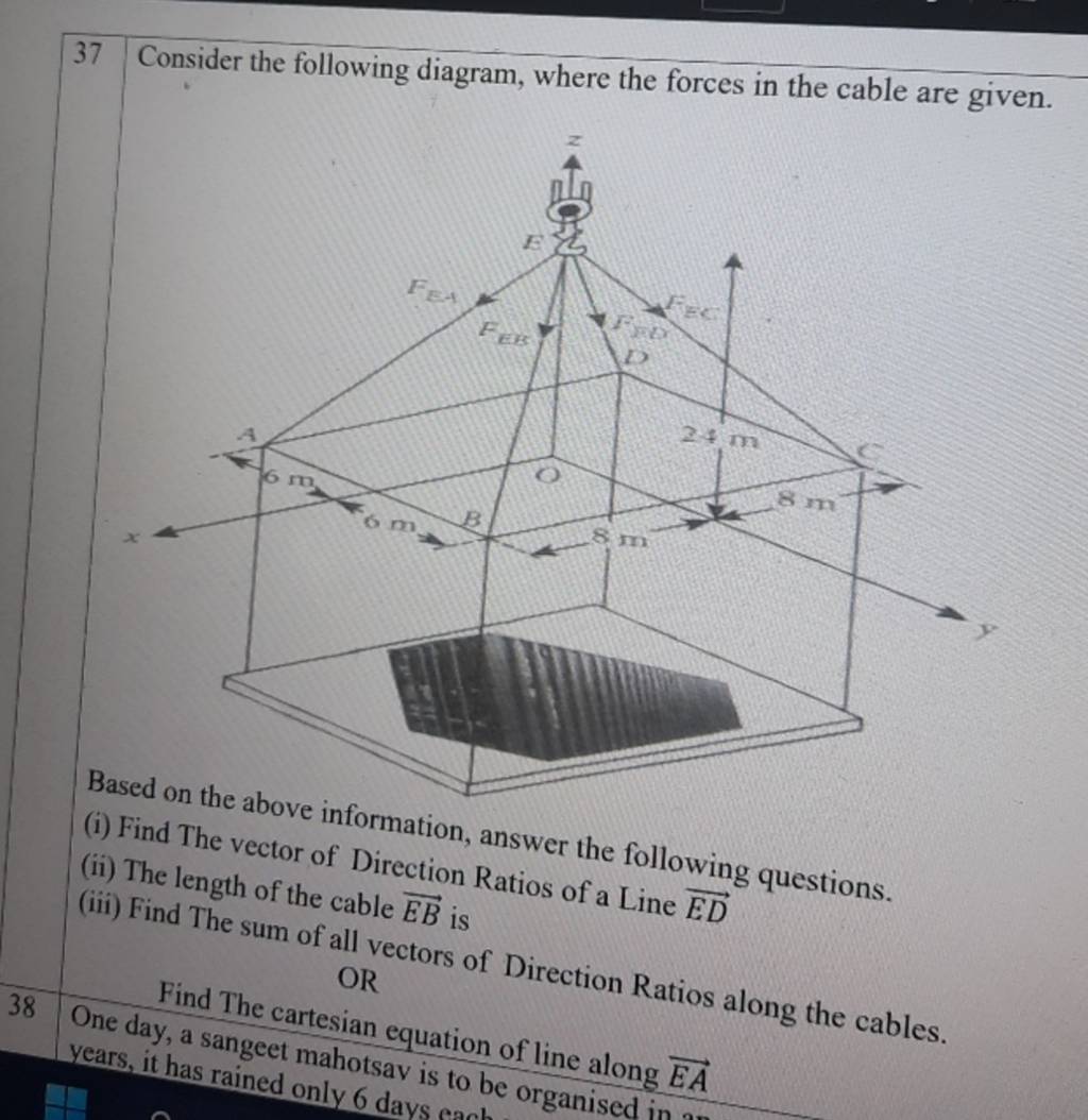 37 Consider the following diagram, where the forces in the cable are give.. 37 Consider the following diagram, where the forces in the cable are give..