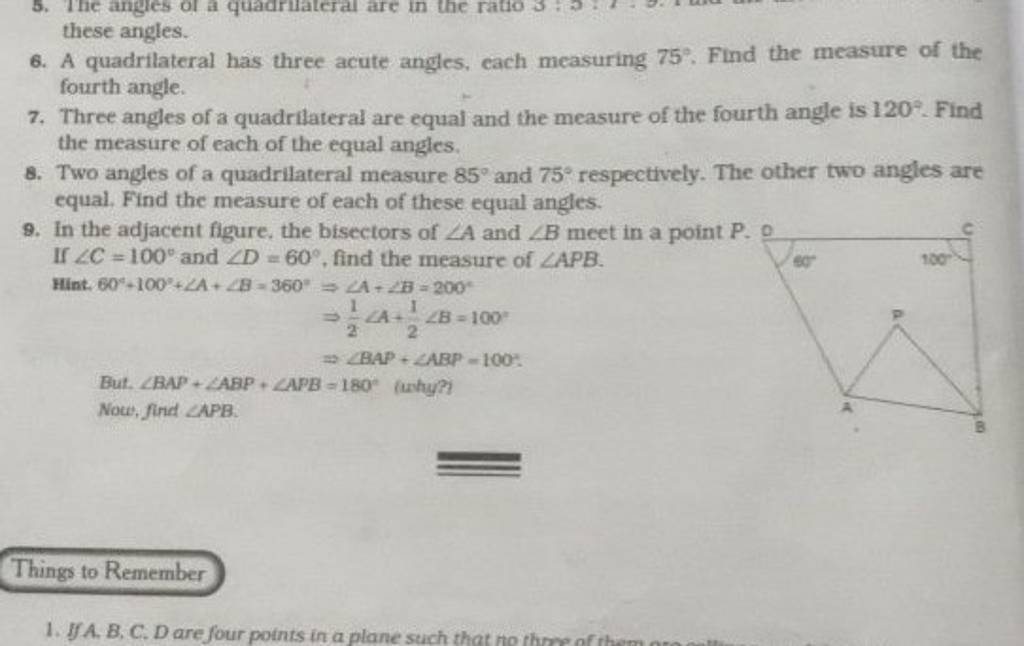 these angles. 6. A quadrilateral has three acute angles, each measuring 7.. these angles. 6. A quadrilateral has three acute angles, each measuring 7..