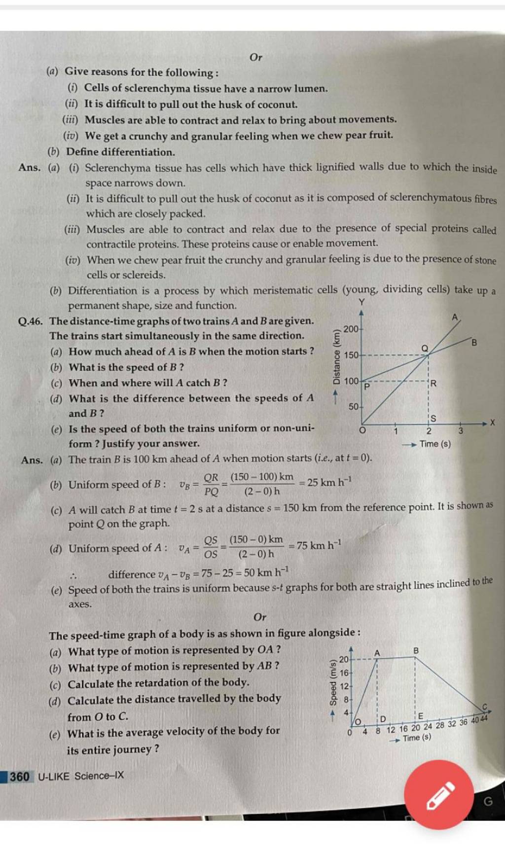 The speed-time graph of a body is as shown in figure alongside : | Filo