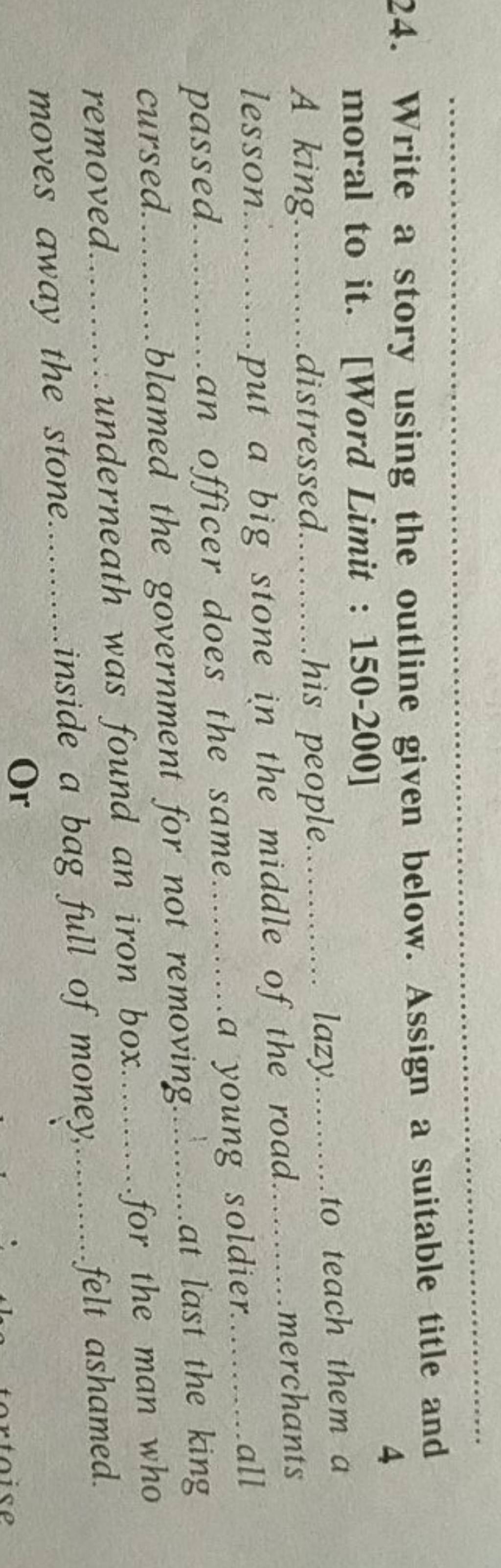 24 Write A Story Using The Outline Given Below Assign A Suitable Title 24 Write A Story Using The Outline Given Below Assign A Suitable Title