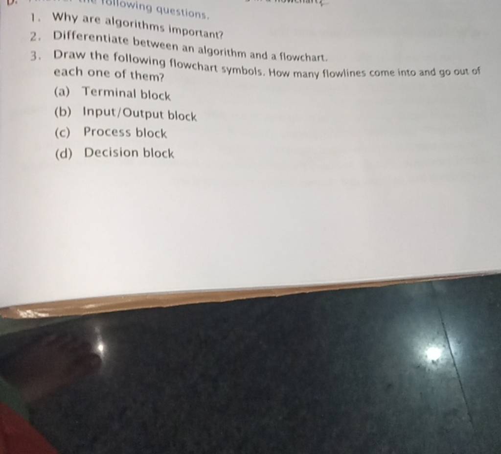 Why Are Algorithms Important 2 Differentiate Between An Algorithm And A 2767