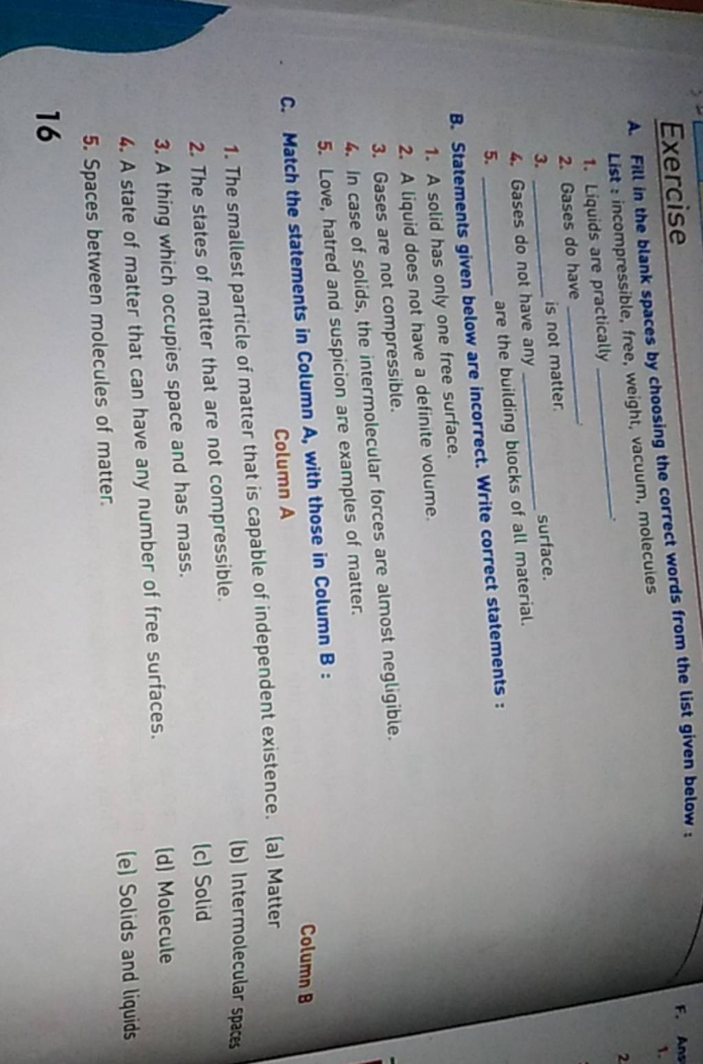 Fill in the blank spaces by choosing the correct words from the list give..