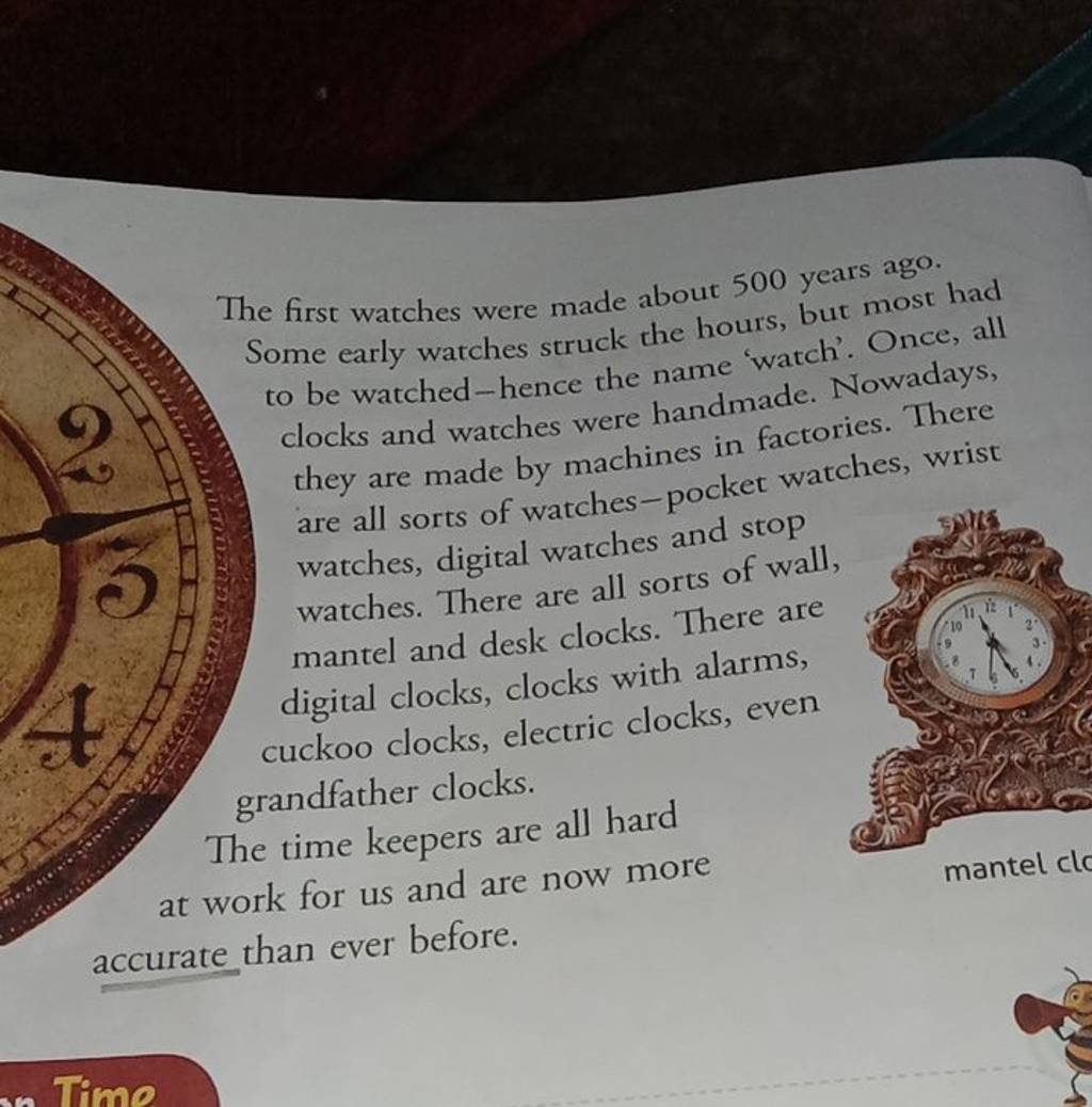 The first watches were made about 500 years ago. Some early watches struc..