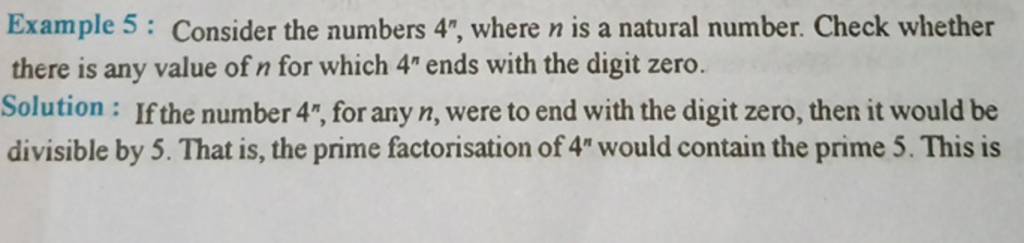 Example 5: Consider the numbers 4n, where n is a natural number. Check wh..