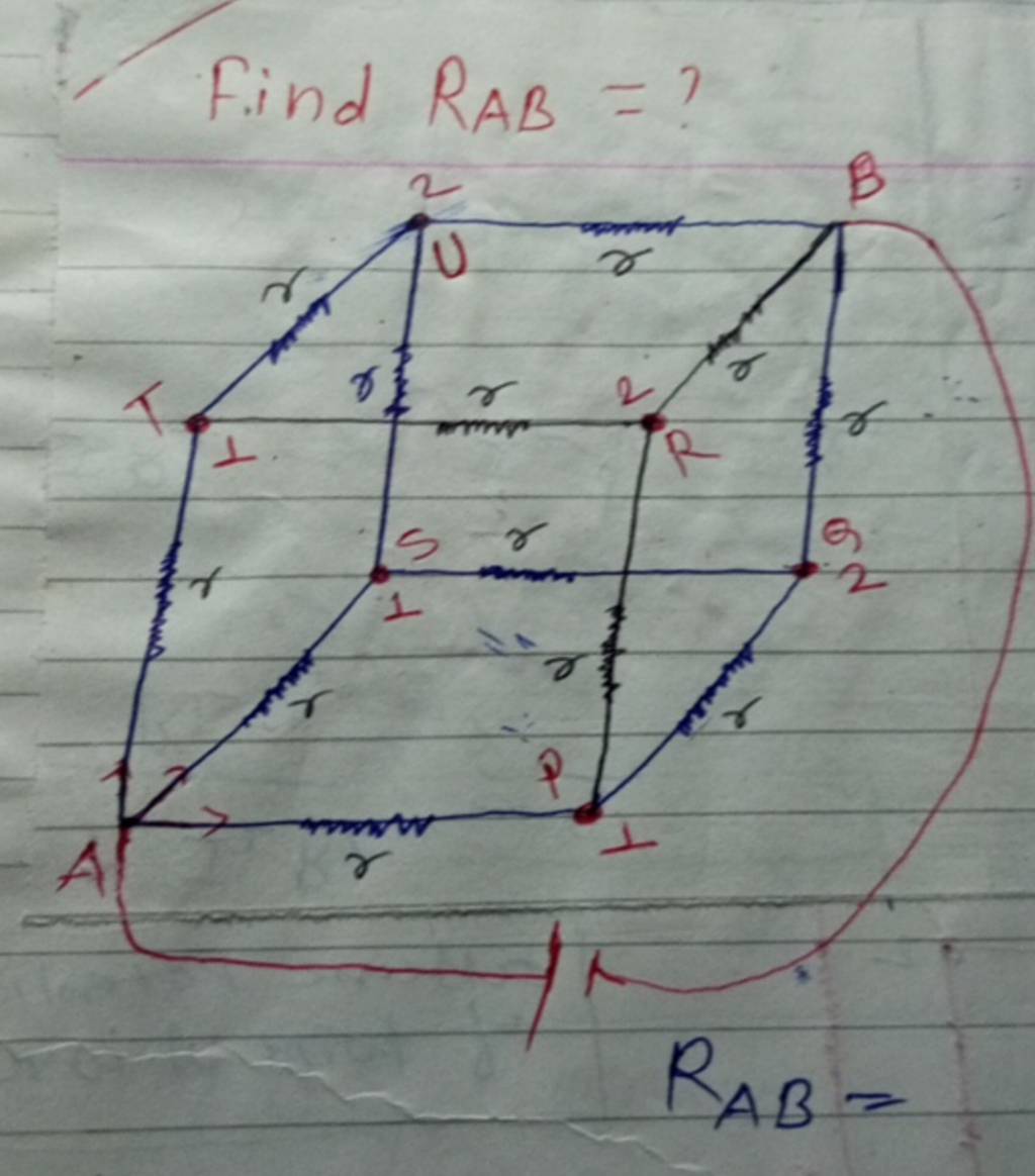 A Find RAB = ? 8 2 1 U wwwww r r RAB = | Filo