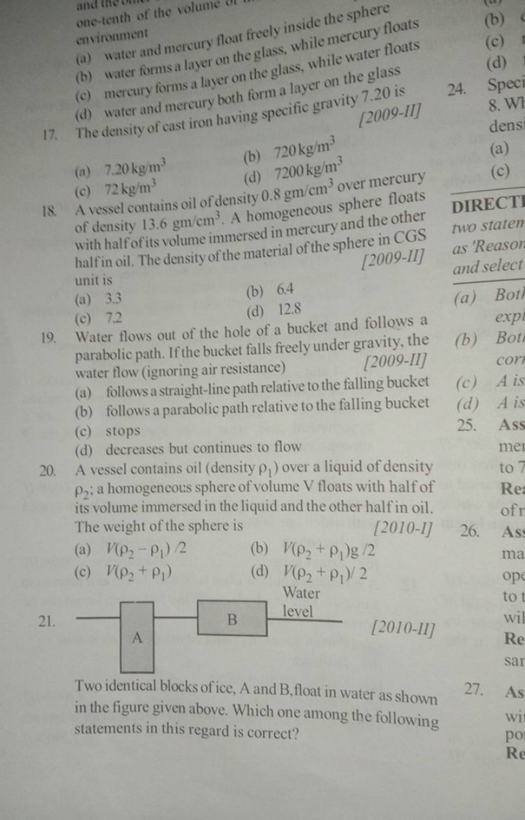 Water flows out of the hole of a bucket and follows a | Filo
