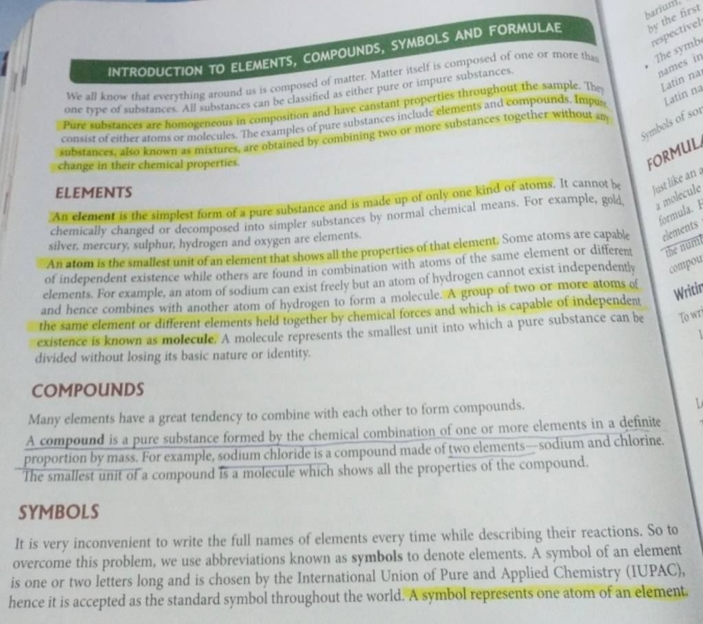 INTRODUCTION TO ELEMENTS, COMPOUNDS, SYMBOLS AND FORMULAE We all know tha..