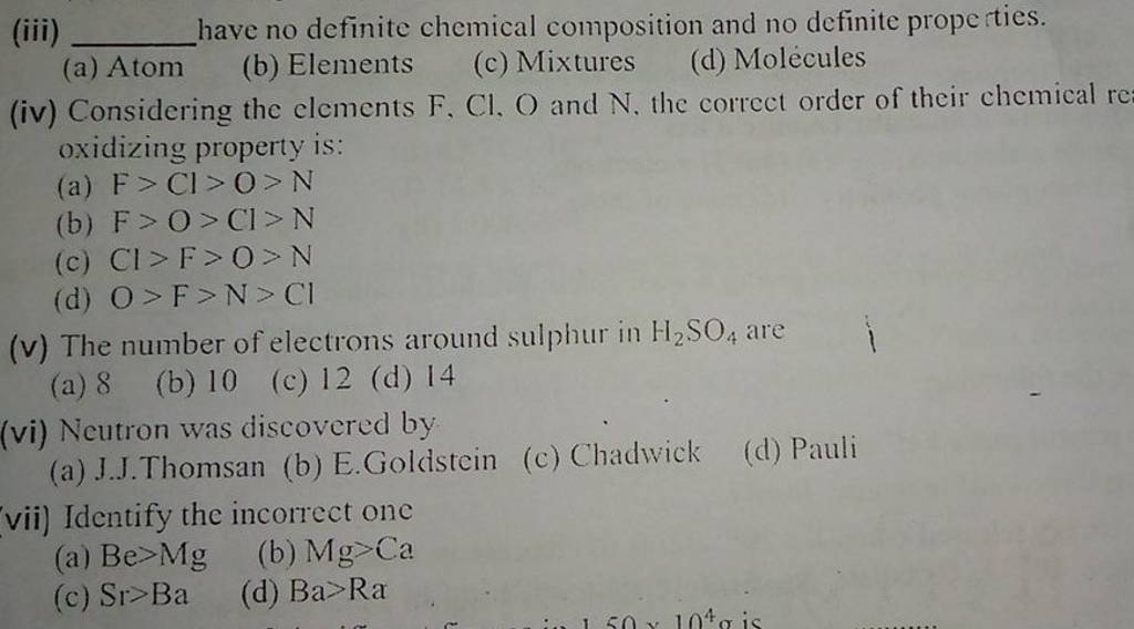 Definite Chemical Composition