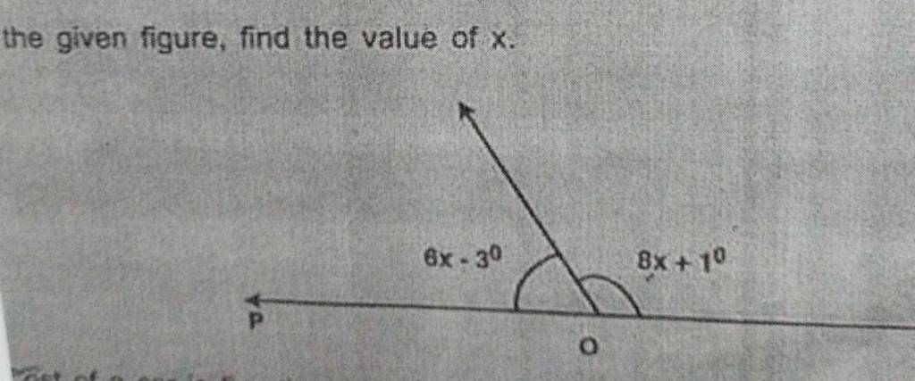 the given figure, find the value of x. | Filo